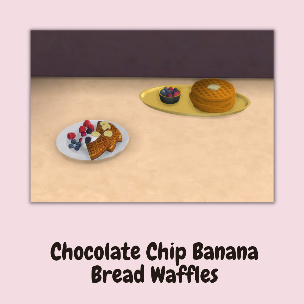 Chocolate Chip Banana Bread Waffles - The Sims 4 Mods - CurseForge