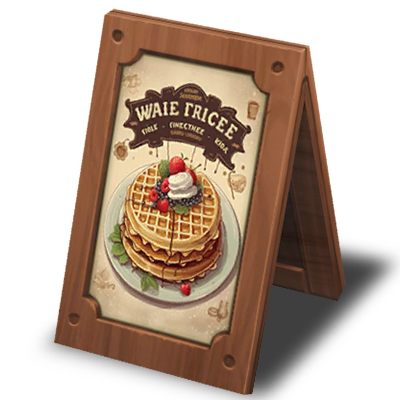 Waffles Sale Wooden Sign #1 Samtuse963 - The Sims 4 Build / Buy ...