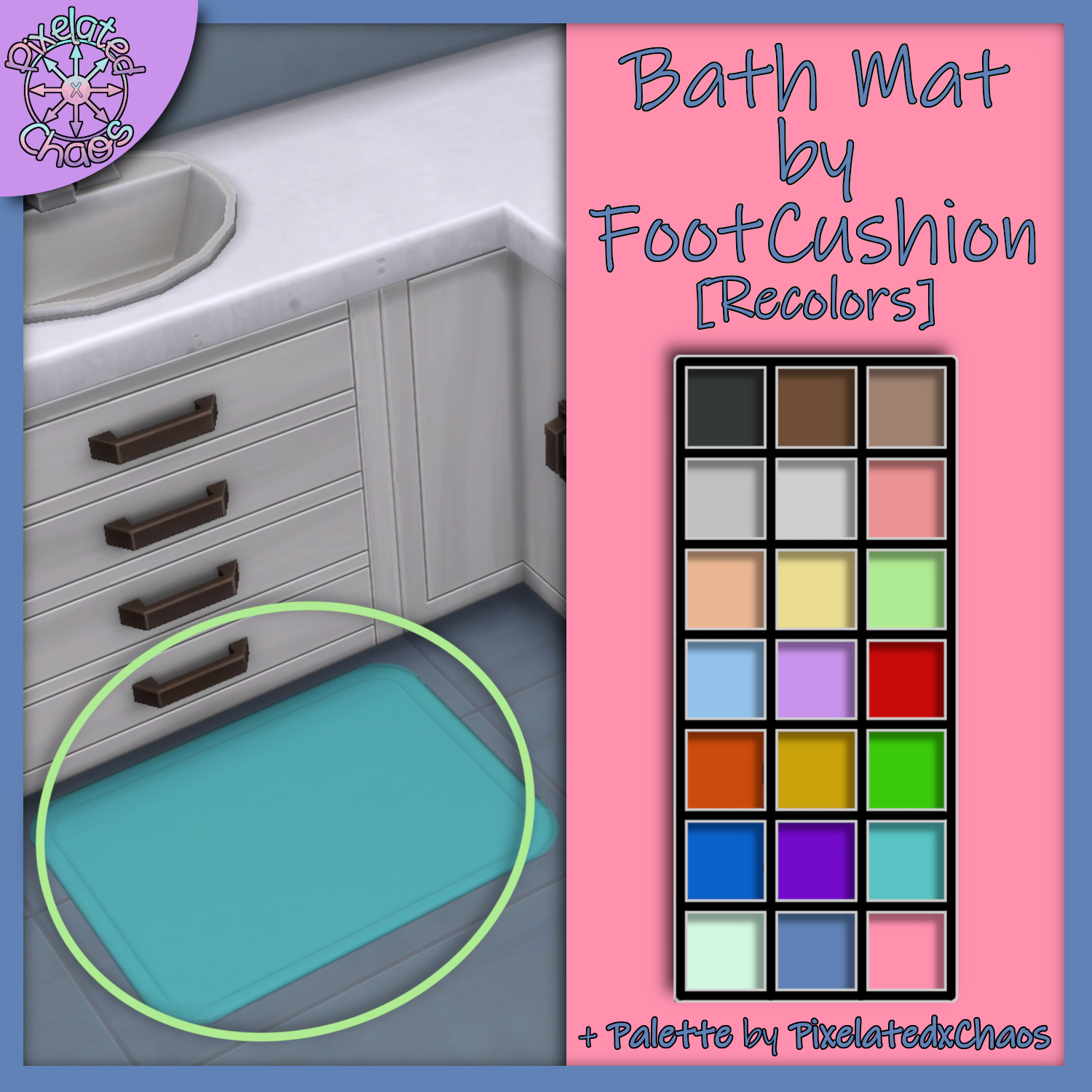 [PxC] Bath Mat by FootCushion [Recolors] - The Sims 4 Build / Buy ...