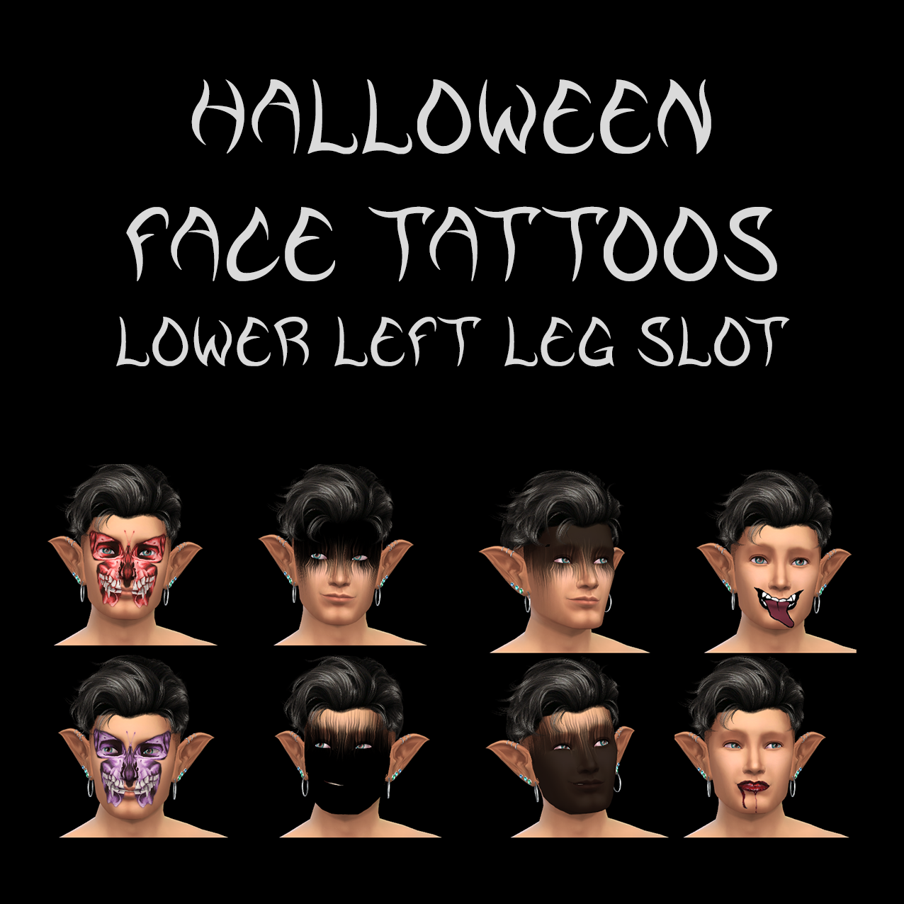 Halloween Face Tattoos - The Sims 4 Create a Sim - CurseForge