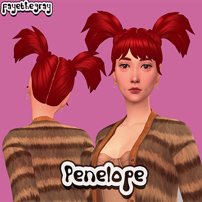 penelope, a maxis match hairstyle - The Sims 4 Create a Sim - CurseForge