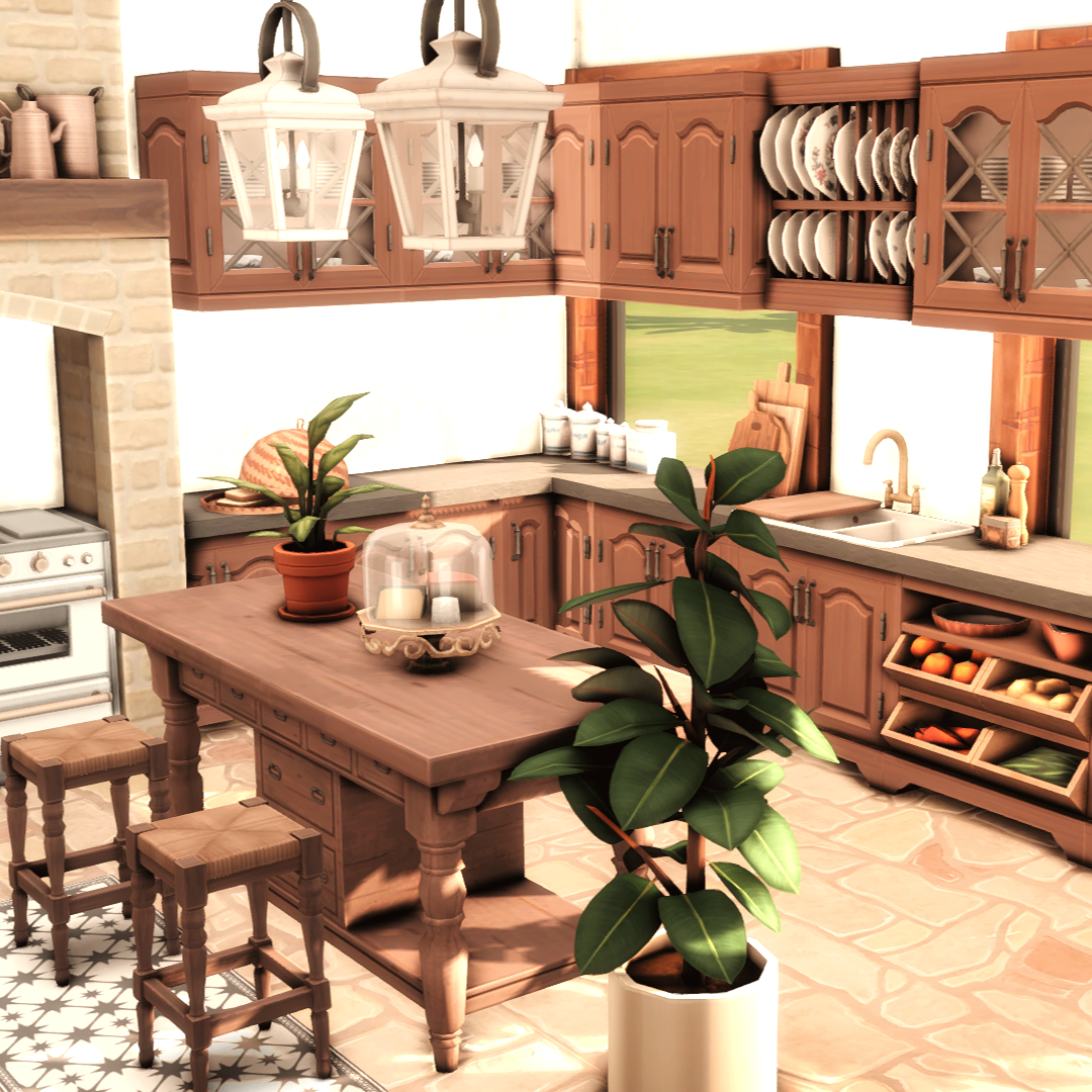 Emila Wooden Kitchen - The Sims 4 Rooms / Lots - CurseForge
