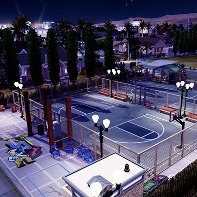 Del Sol Courts - Basketball Park (No CC) - The Sims 4 Rooms / Lots ...