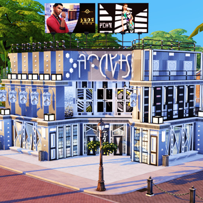 Fashion Street - Retail Lot (No CC) - The Sims 4 Rooms / Lots - CurseForge