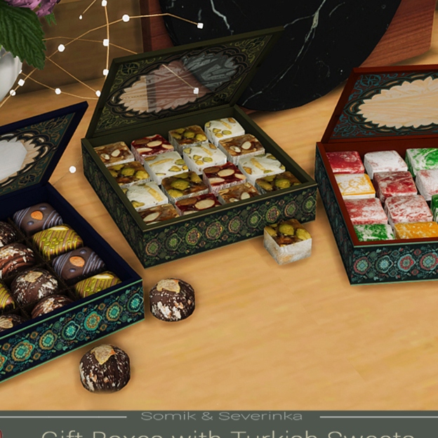 Gift boxes with Turkish sweets.by somik_severinka Spanish translation ...