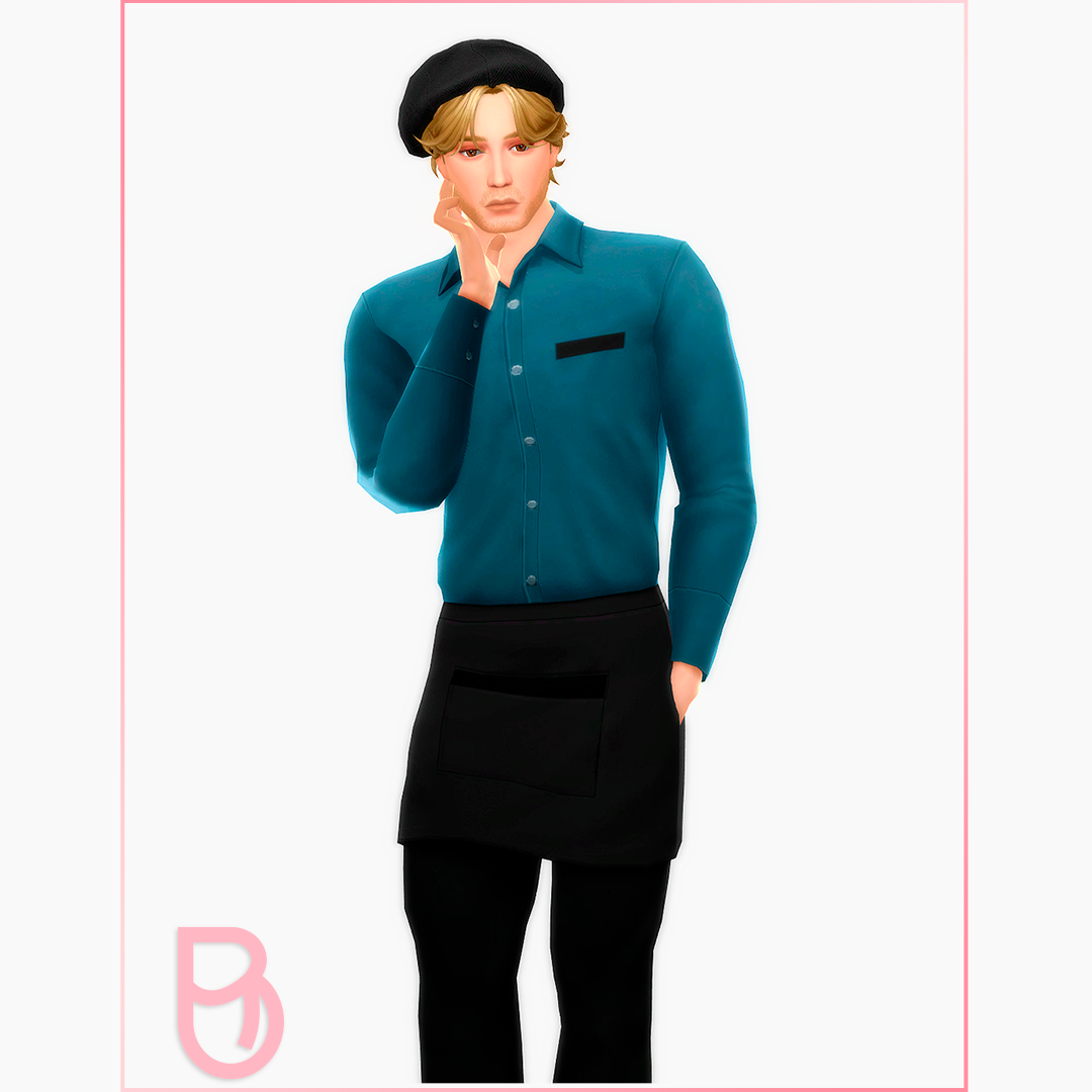 Download Man Chef Uniform - Long Sleeves - Version 2 - The Sims 4 Mods ...