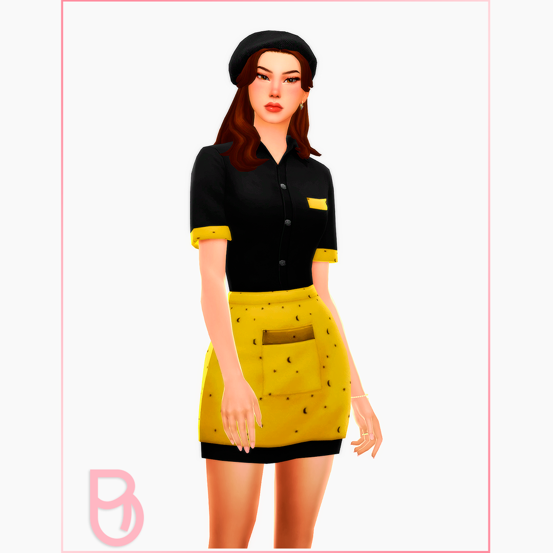 Woman Chef Uniform - Short Sleeves - Version 3 - The Sims 4 Create a ...