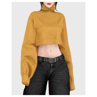 Oversized Sleeve Turtleneck Sweater - The Sims 4 Create a Sim - CurseForge
