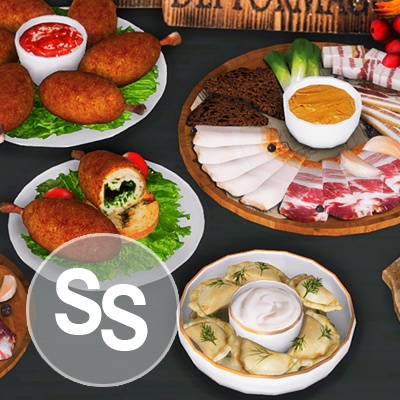 Pierogi, Chicken Kiev and Salo. "Ukraine Cuisine" - The Sims 4 Mods ...