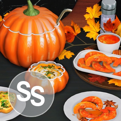 Stuffed peppers, Pumpkin soup and Baked pumpkin slices - The Sims 4 ...