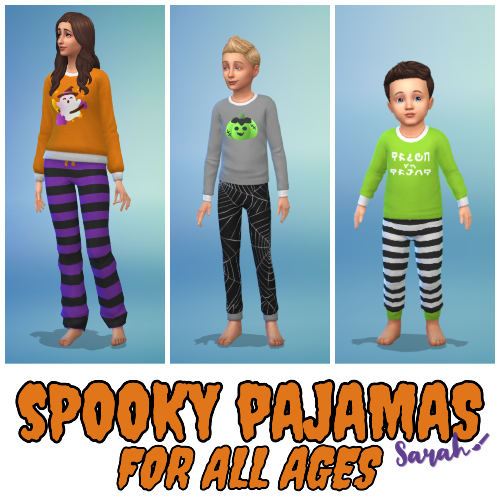Spooky Pajamas for All Ages - The Sims 4 Create a Sim - CurseForge