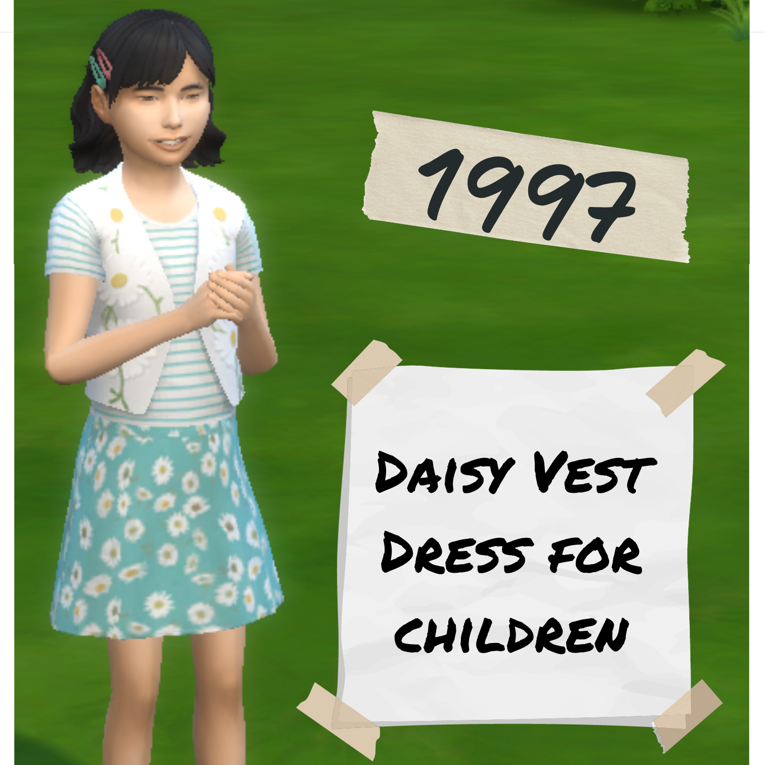 Daisy Vest Dress - The Sims 4 Create a Sim - CurseForge
