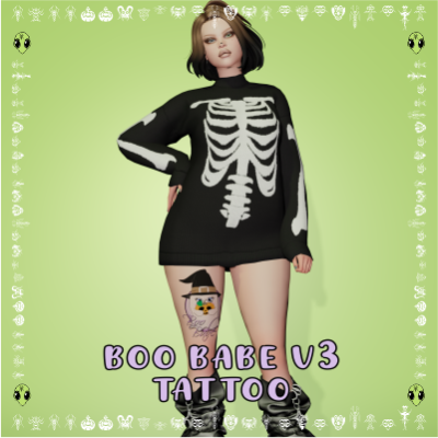Boo Babe V3 Tattoo - The Sims 4 Create a Sim - CurseForge