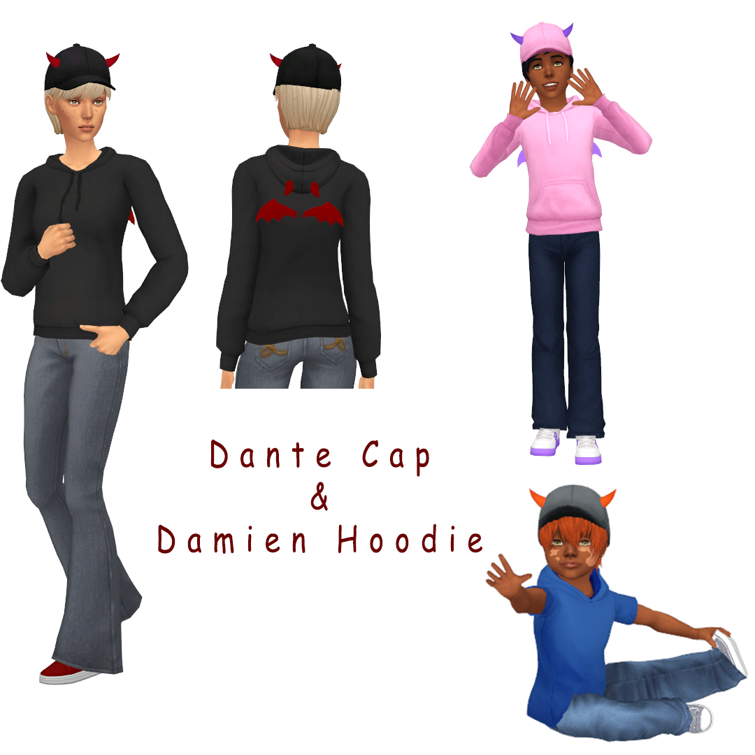 Download Dante Hat and Damien Hoodie - The Sims 4 Mods - CurseForge