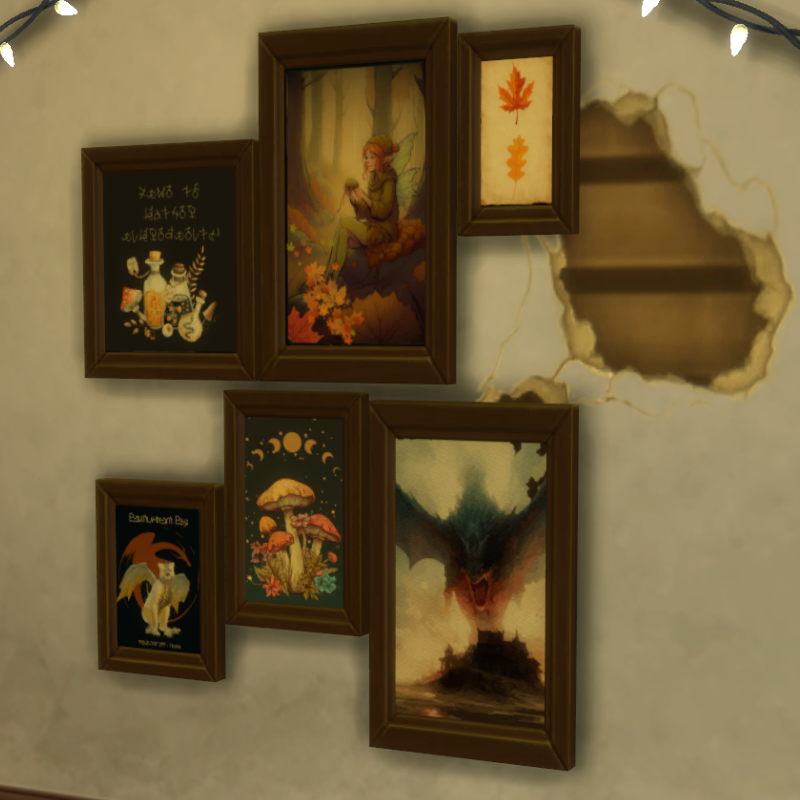 Moon Studies - wall decoration, framed pictures - The Sims 4 Build ...