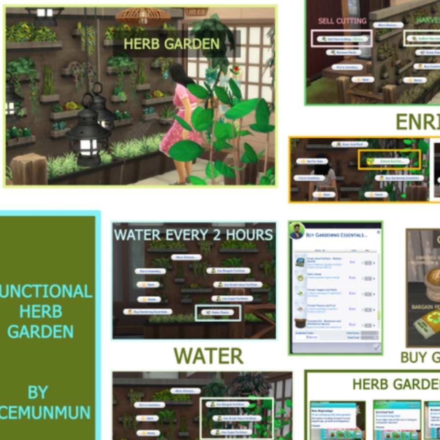 Install HERB GARDEN by icemunmun Spanish translation - The Sims 4 Mods ...