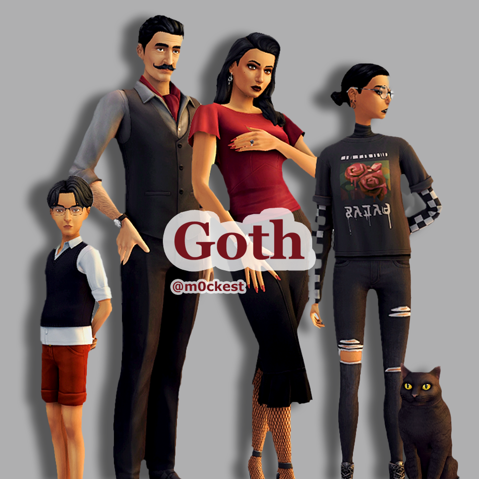 Goth Vanilla Makeover - The Sims 4 Sims / Households - CurseForge