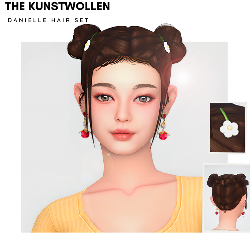 Danielle hair set - The Sims 4 Create a Sim - CurseForge