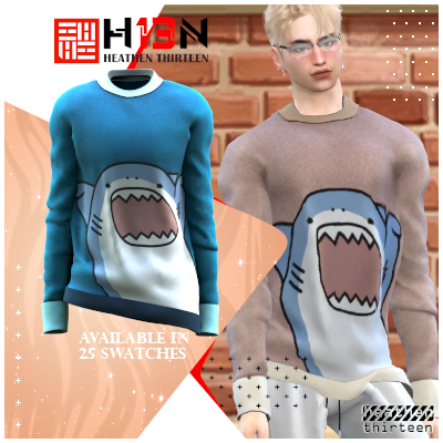 Shark Oversized Pullover Sweater - The Sims 4 Create a Sim - CurseForge