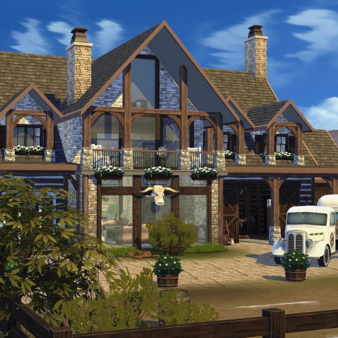 Modern Ranch House | No CC - Files - The Sims 4 Rooms / Lots - CurseForge