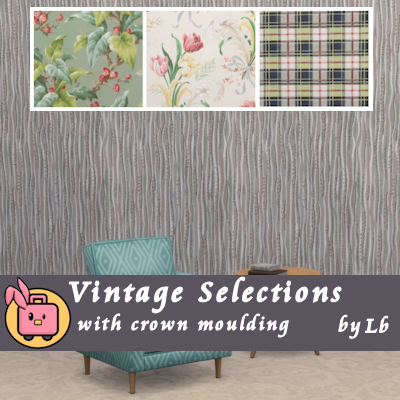 Download Vintage Wallpaper with Crown Molding - The Sims 4 Mods ...