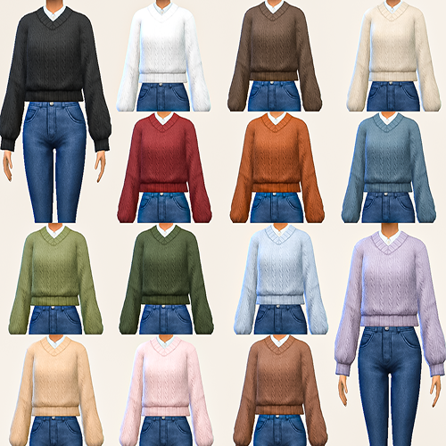 Female Basıc Cool Sweater - The Sims 4 Create a Sim - CurseForge