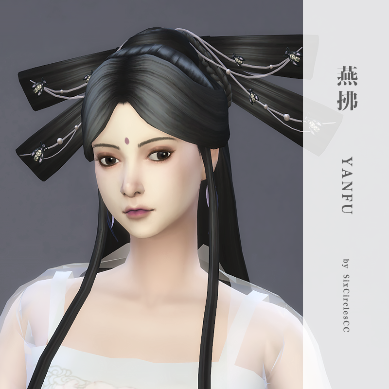 Chinese Hairstyle - Yanfu - The Sims 4 Create a Sim - CurseForge