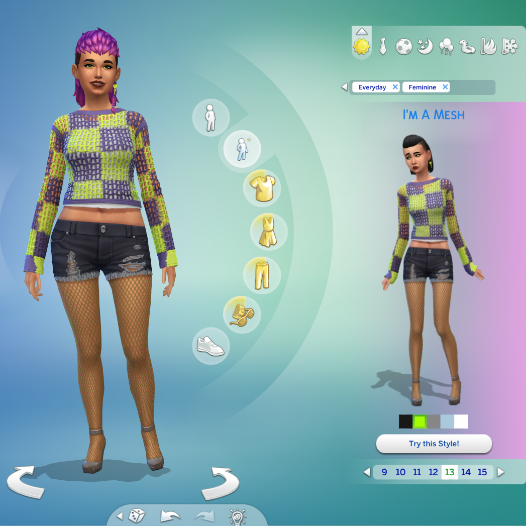 Custom Styled Look: I'm a Mesh - The Sims 4 Create a Sim - CurseForge