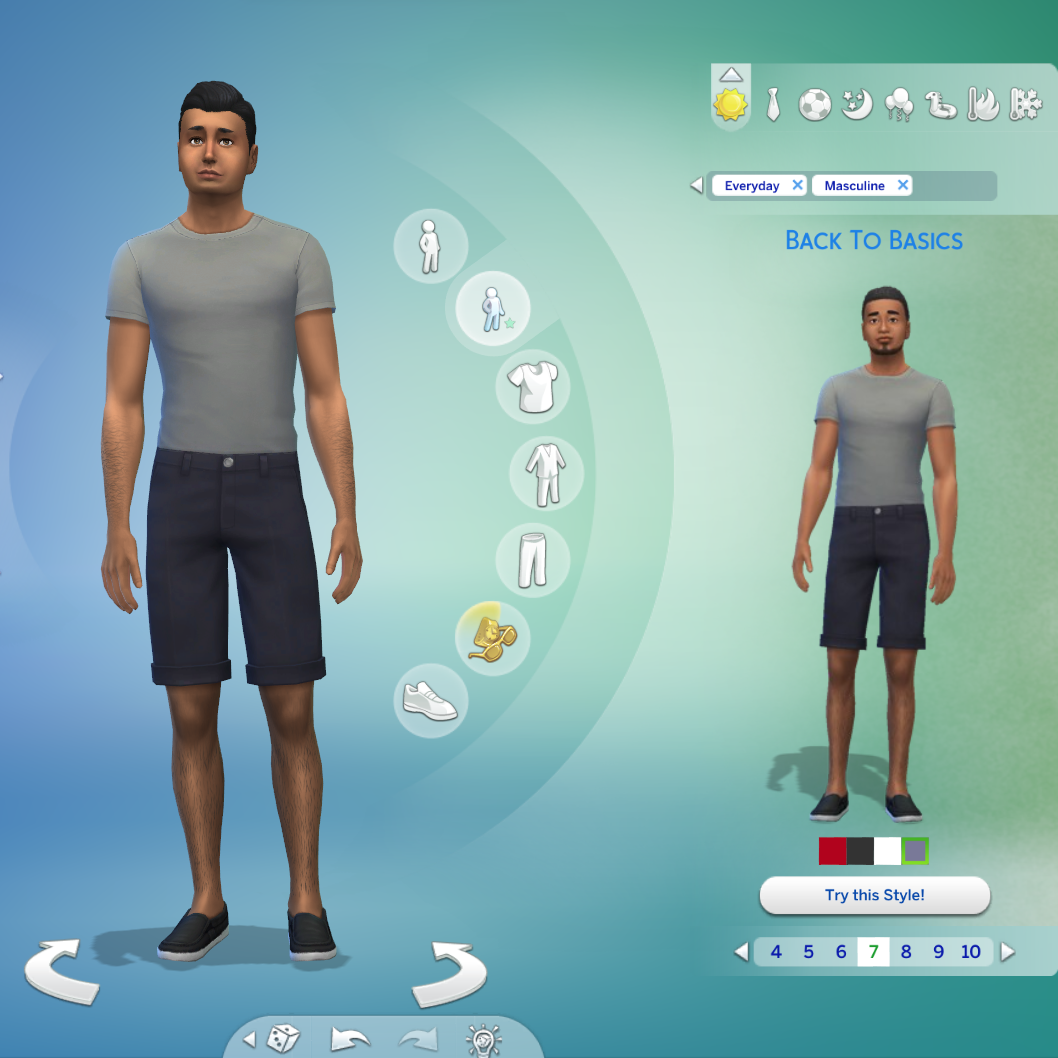 Custom Styled Look: Back to Basics - Create a Sim - The Sims 4