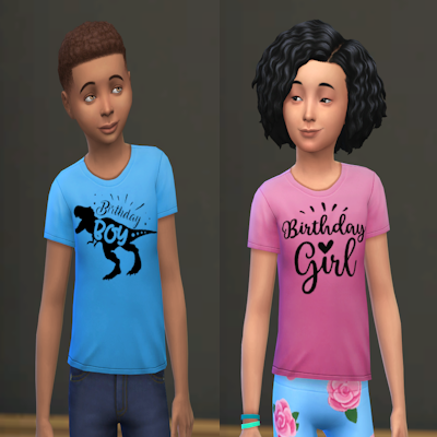 Birthday Boy/Girl T-Shirts - The Sims 4 Create a Sim - CurseForge