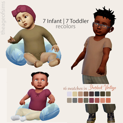 Infant & Toddler Recolors Set - The Sims 4 Create a Sim - CurseForge