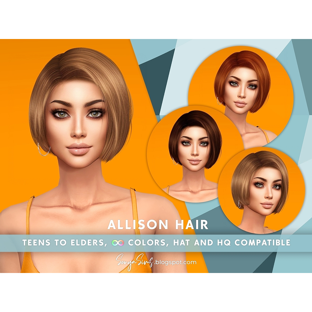 SONYASIMS - ALLISON HAIR - The Sims 4 Create a Sim - CurseForge