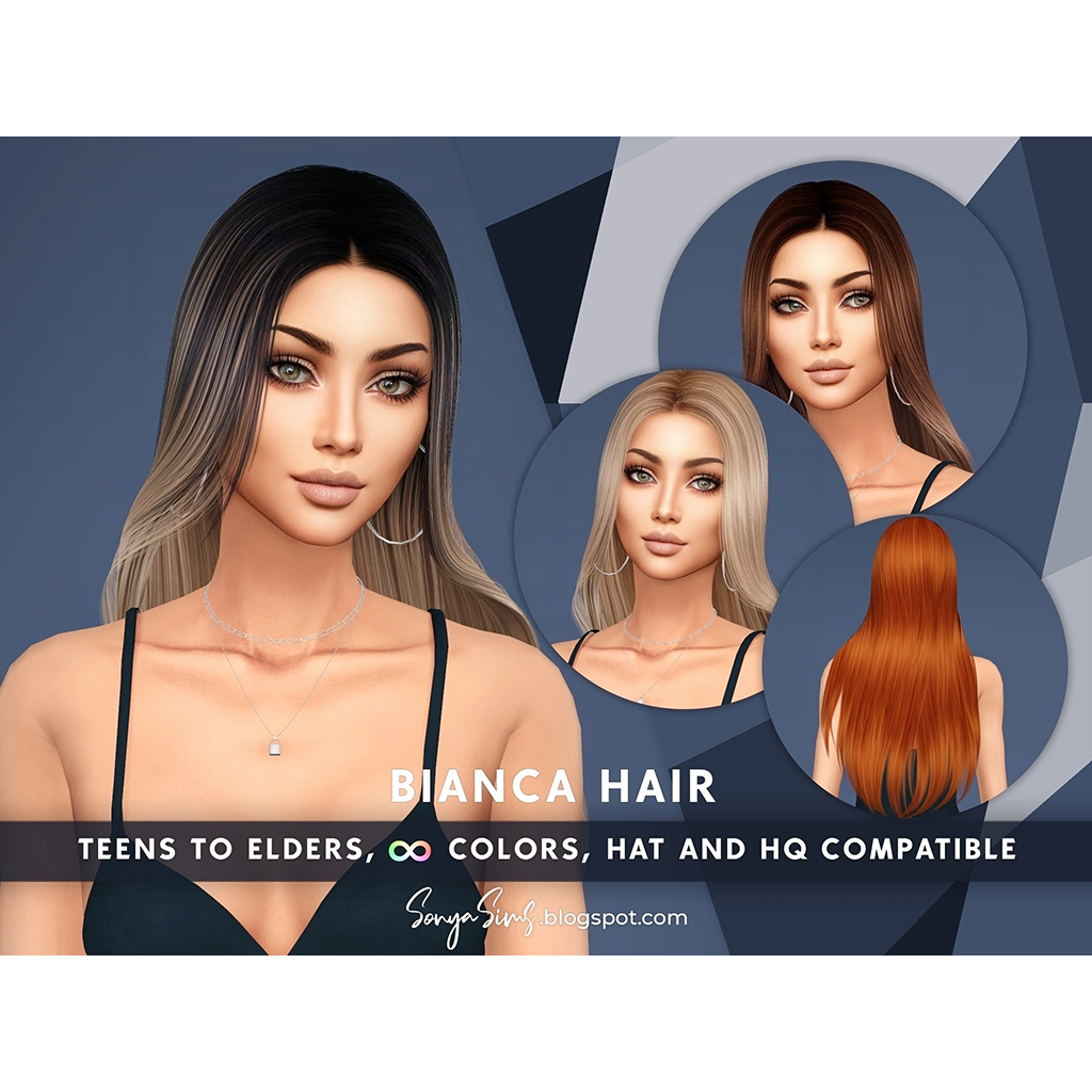 SONYASIMS - BIANCA HAIR - The Sims 4 Create a Sim - CurseForge