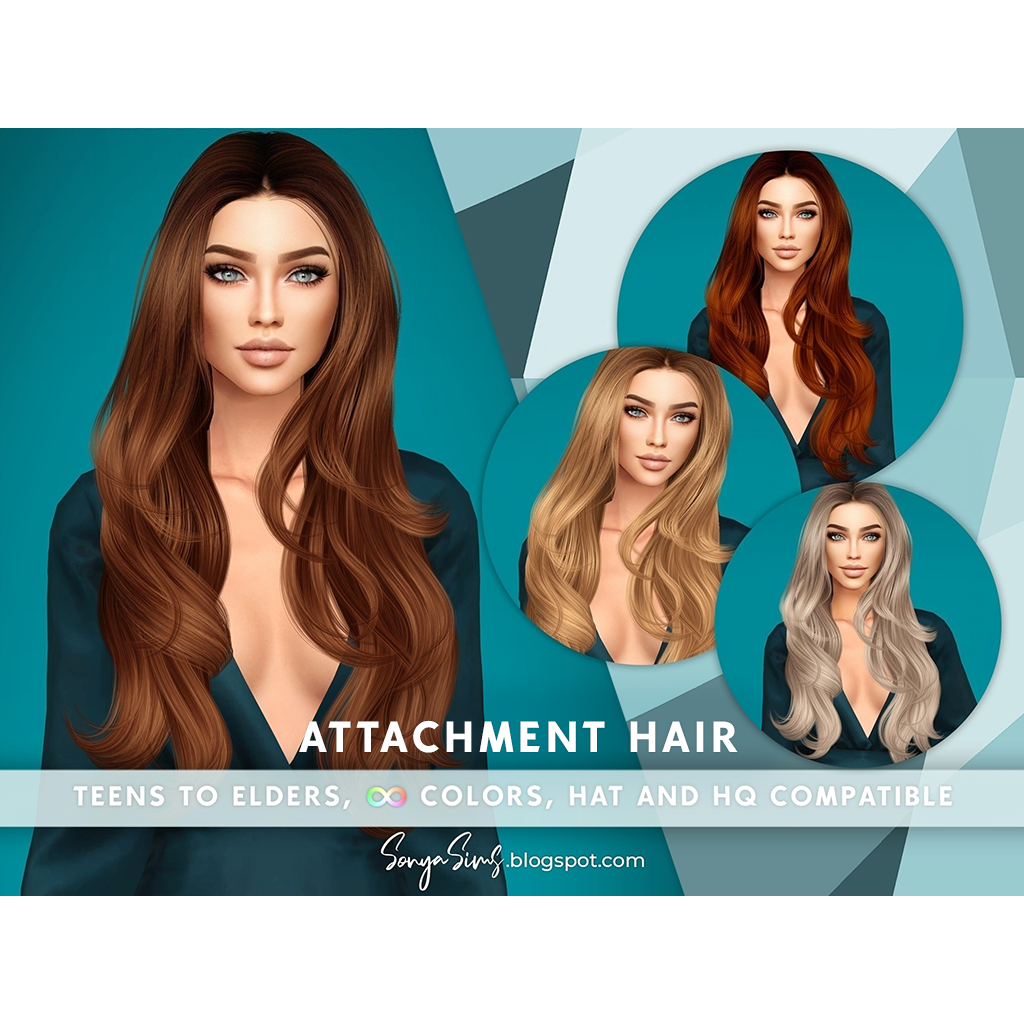 SONYASIMS - ATTACHMENT HAIR - The Sims 4 Create a Sim - CurseForge