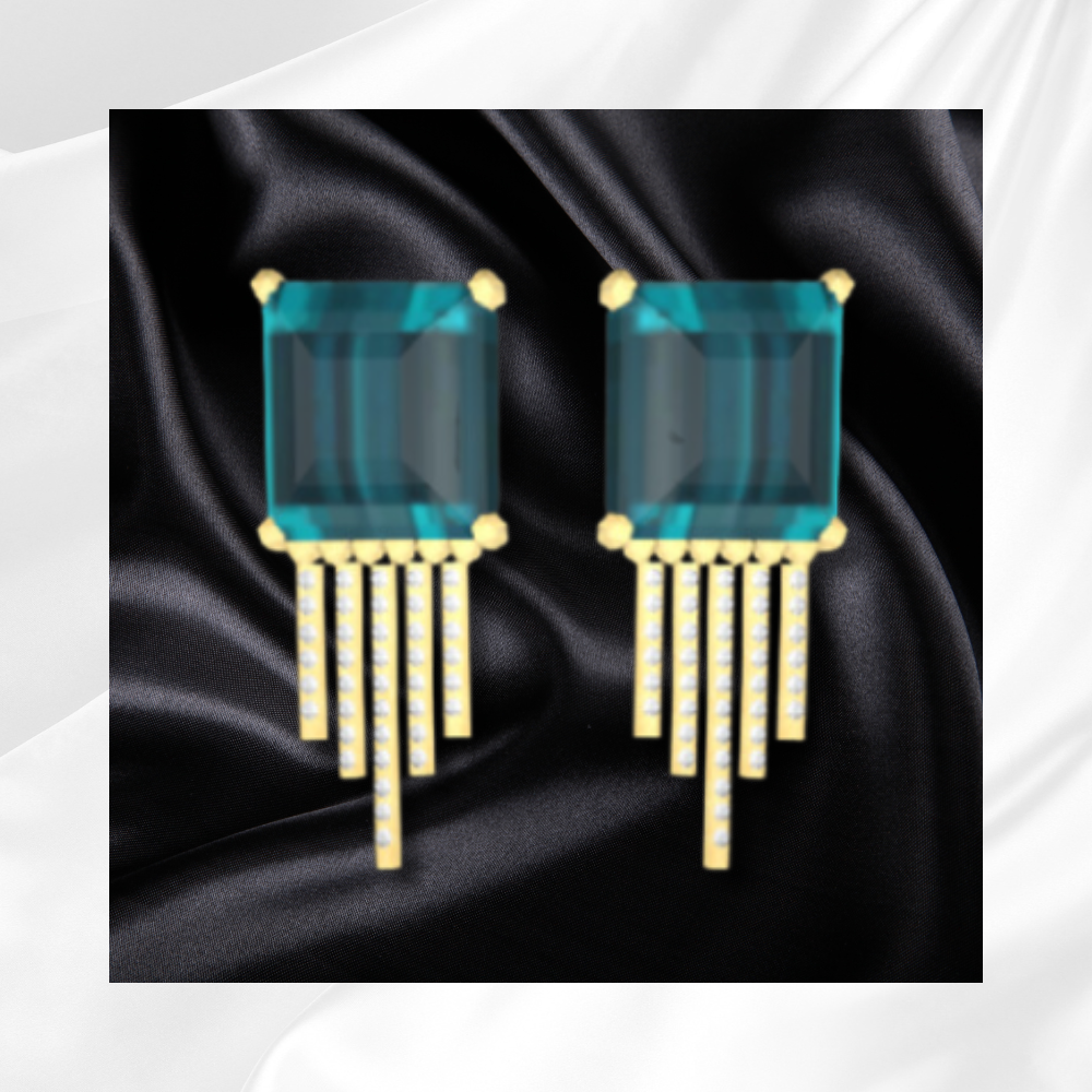 Turquoise Art Deco Earrings - The Sims 4 Create a Sim - CurseForge