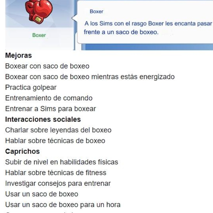 Download Boxer Trait by kiarasims4mods Spanish translation - The Sims 4 ...