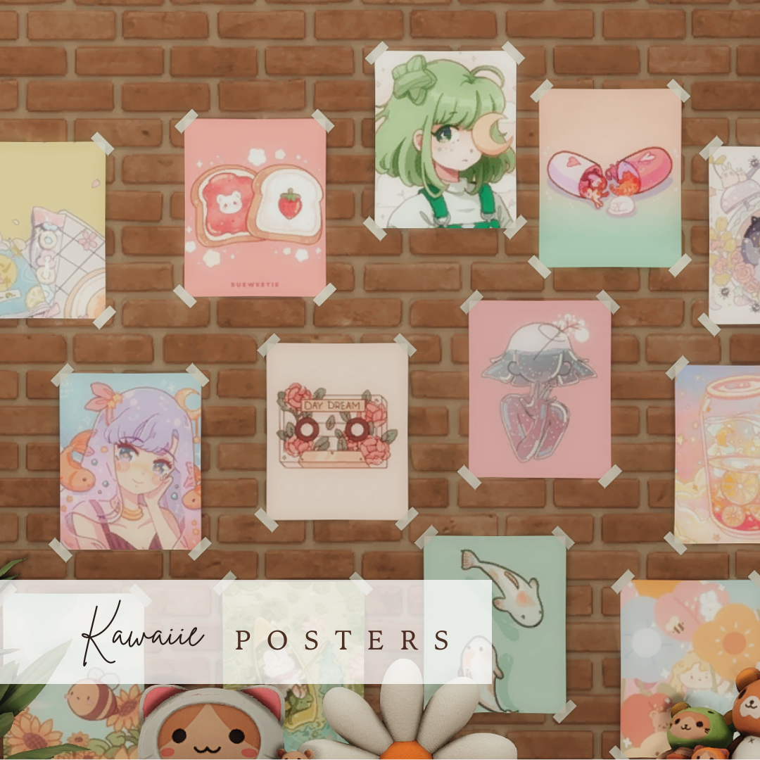 Kawaii posters - Screenshots - The Sims 4 Build / Buy - CurseForge