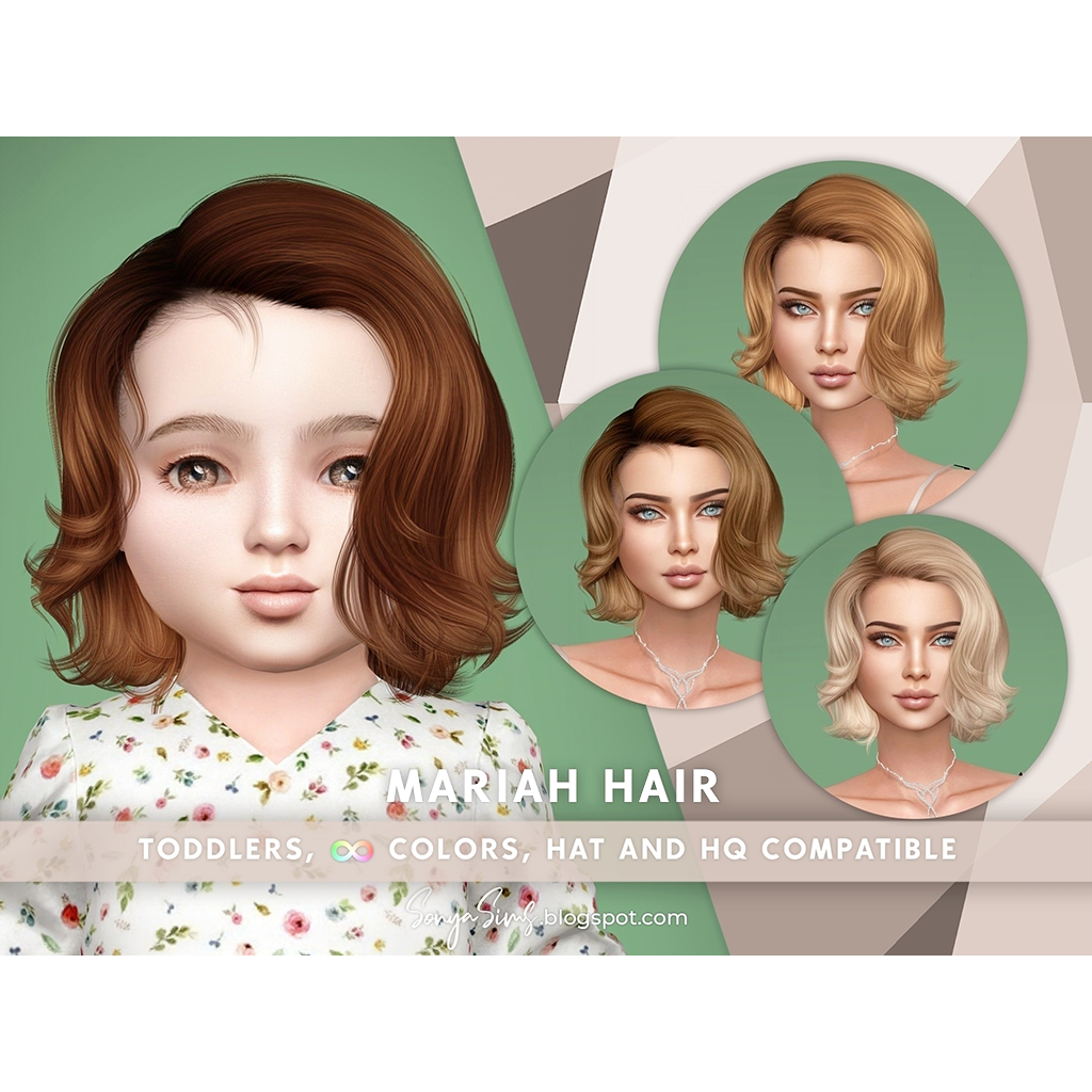 SONYASIMS - MARIAH HAIR TODDLERS - The Sims 4 Create a Sim - CurseForge