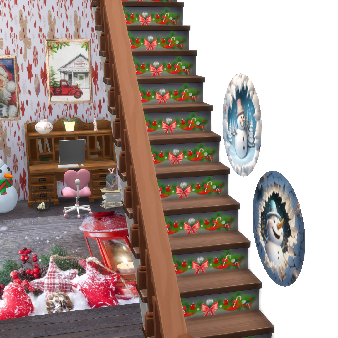 Christmas Stairs Screenshots - Build / Buy - The Sims 4