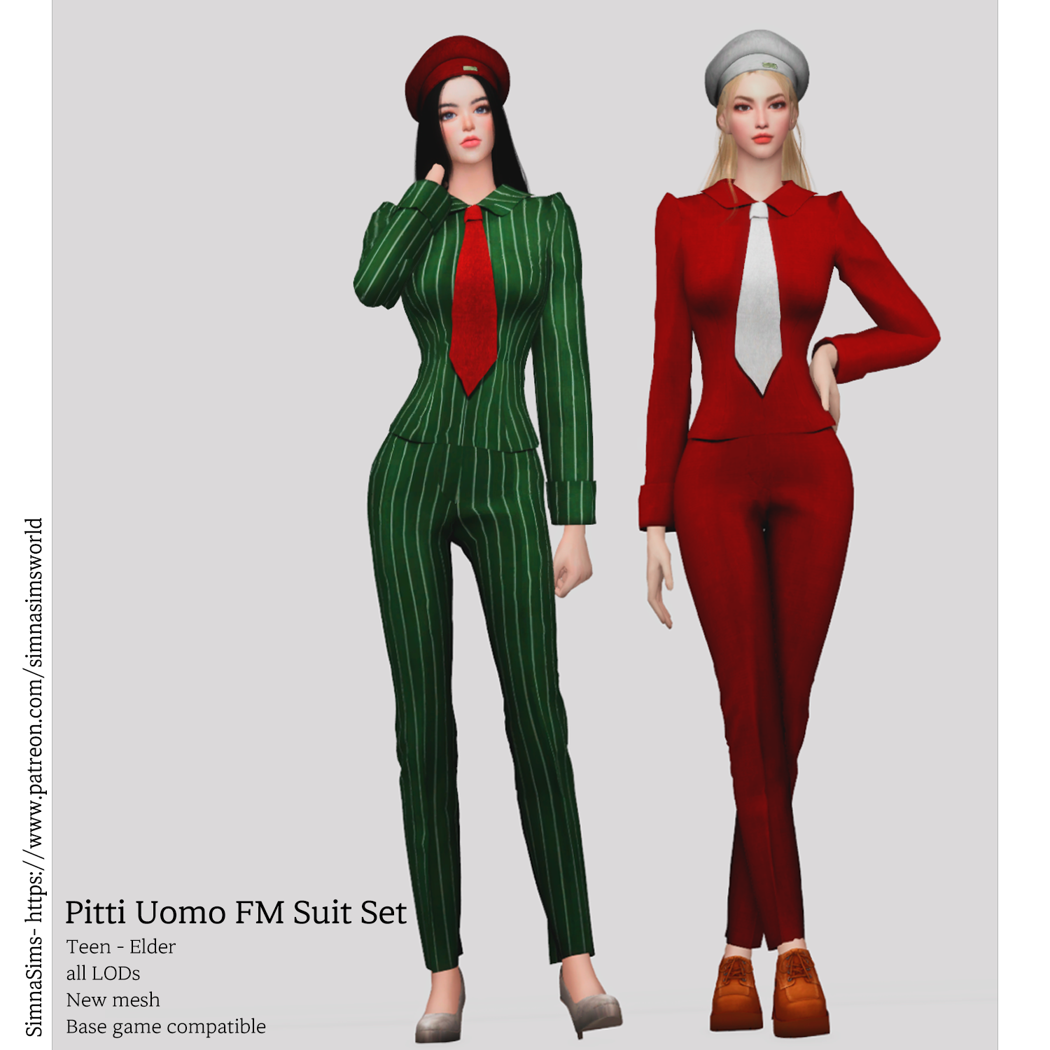[Simna] Pitti Uomo FM Suit Set - The Sims 4 Create a Sim - CurseForge