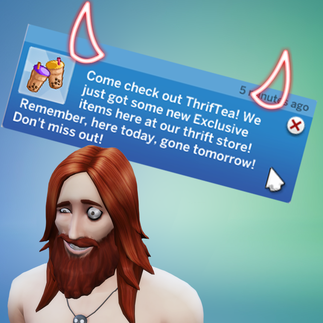 No More Check Out ThrifTea Notification - The Sims 4 Mods - CurseForge