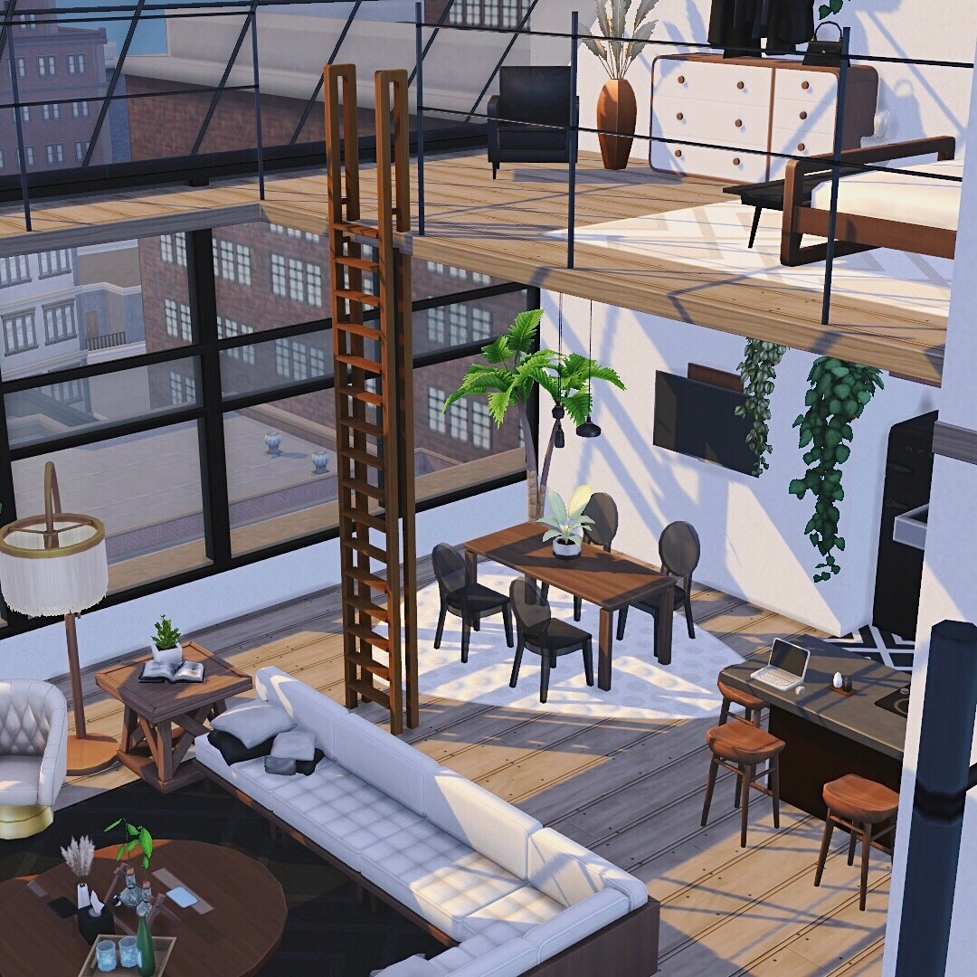 Loft Penthouse | No CC | 01 - The Sims 4 Rooms / Lots - CurseForge
