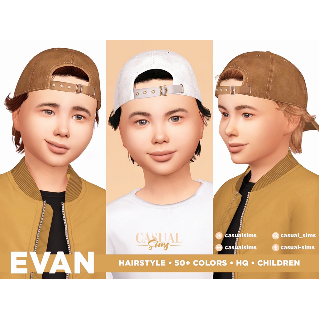 CasualSims - Evan Hairstyle Children - The Sims 4 Create a Sim - CurseForge