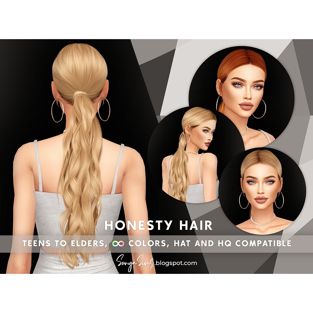 SONYASIMS - HONESTY HAIR - The Sims 4 Create a Sim - CurseForge