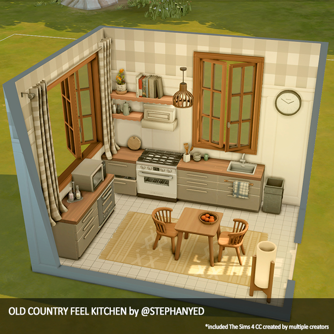 Old Country Feel Kitchen - The Sims 4 Rooms / Lots - CurseForge