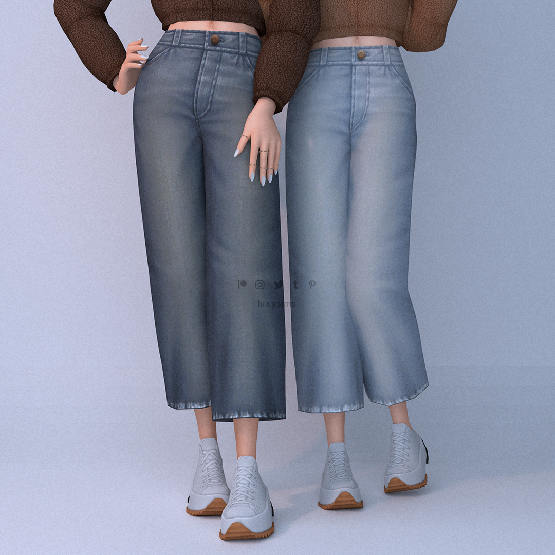Cullote Jeans - Shearling Collection - The Sims 4 Create a Sim - CurseForge