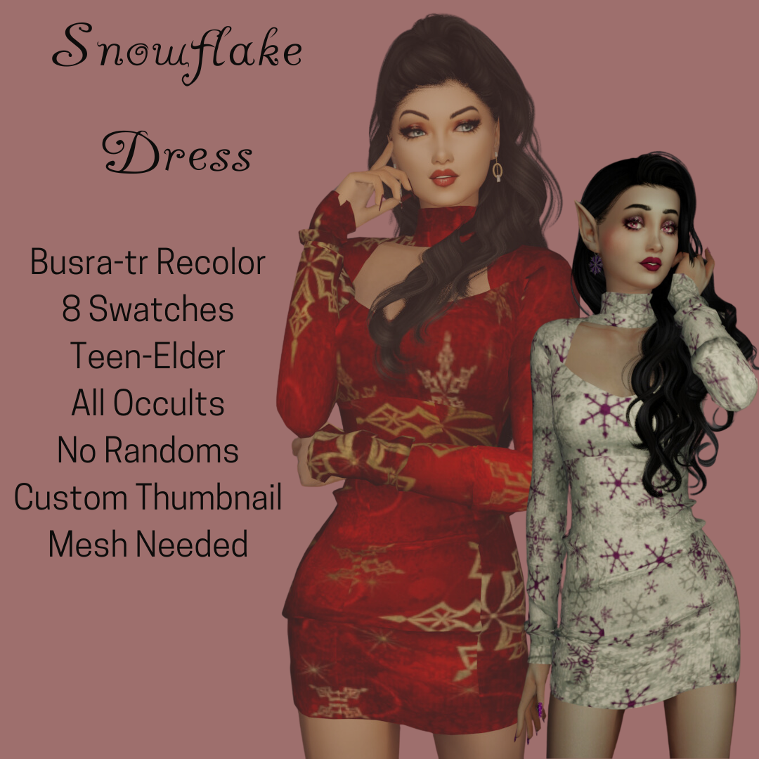Download SnowFlake Dress - The Sims 4 Mods - CurseForge