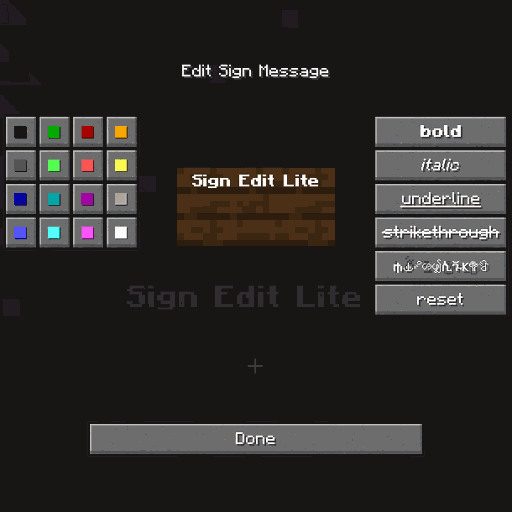 Sign Edit Lite - Minecraft Mods - CurseForge