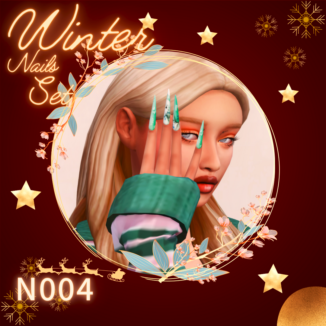 Winter Nails Set N004 - The Sims 4 Create a Sim - CurseForge