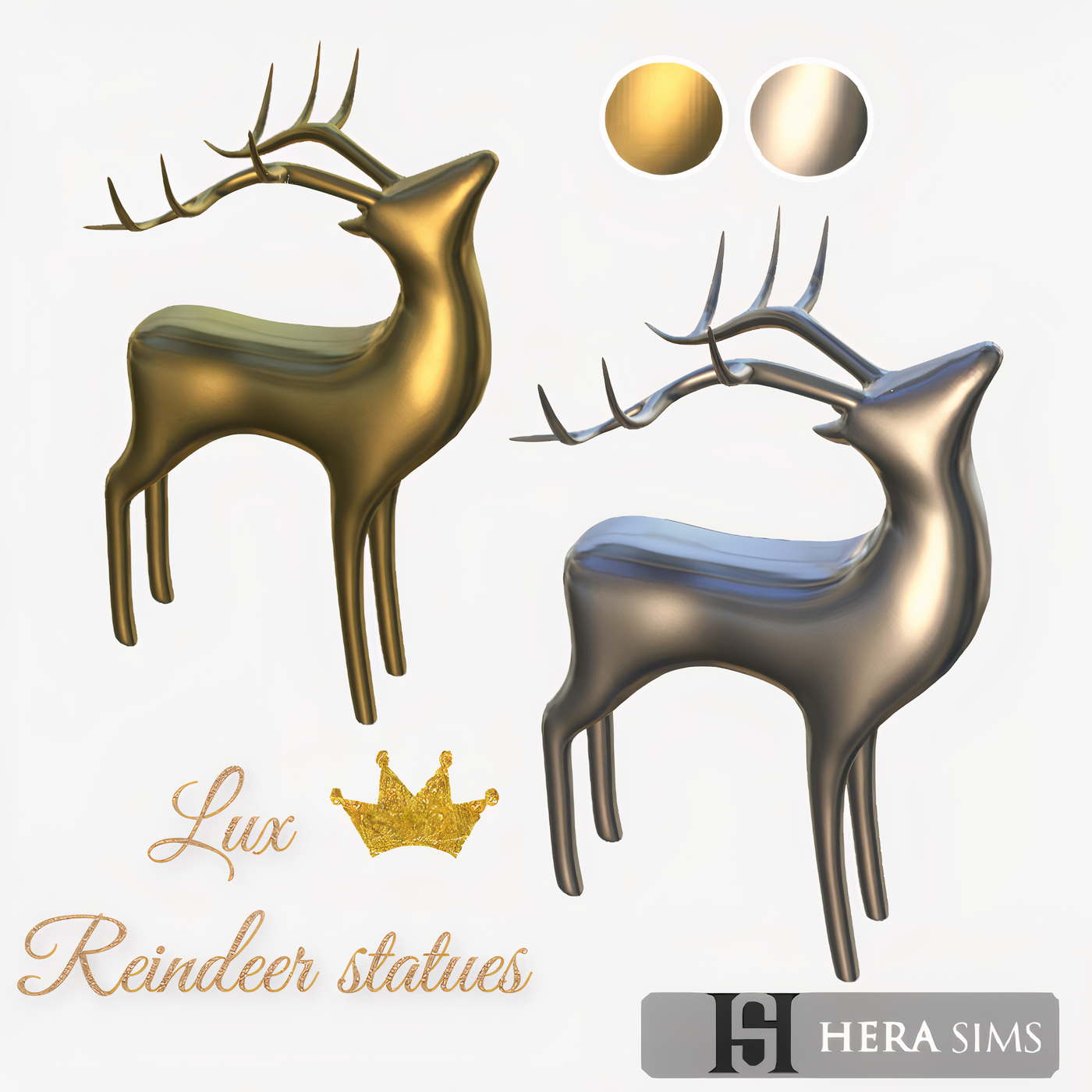 Lux reindeer statues gold & silver - The Sims 4 Build / Buy - CurseForge